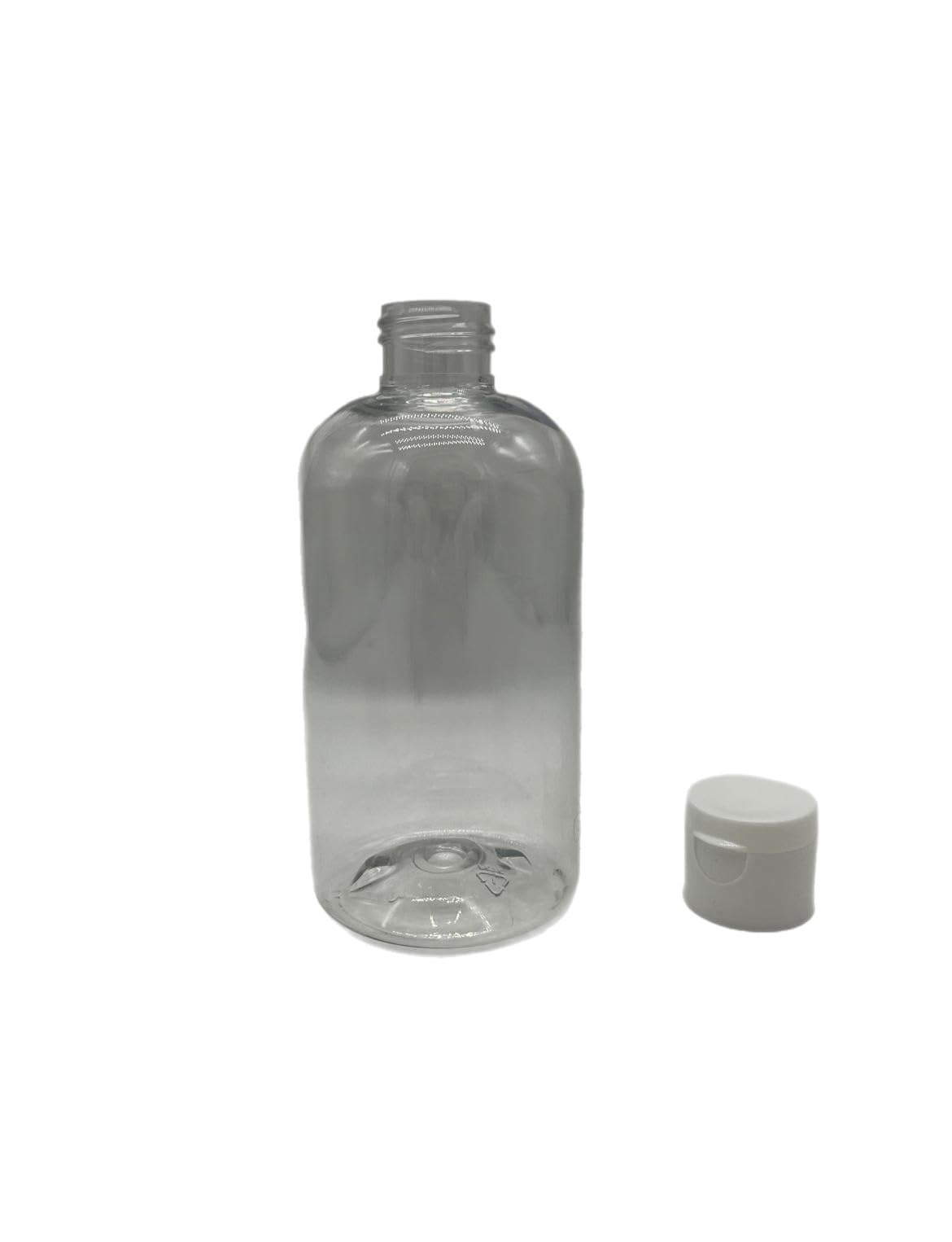Natural Farms 8 oz Clear Boston BPA FREE Bottles - 3 Pack Empty Refillable Containers - Essential Oils Cleaning Products - Aromatherapy | White Snap Cap - Made in the USA
