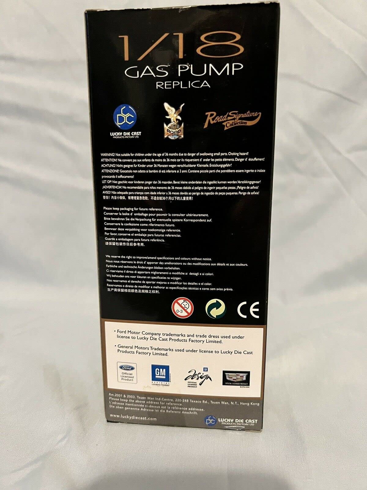 Road Signature YM98651 Studebaker Gasoline Vintage Gas Pump Digital 1/18 Diecast Replica