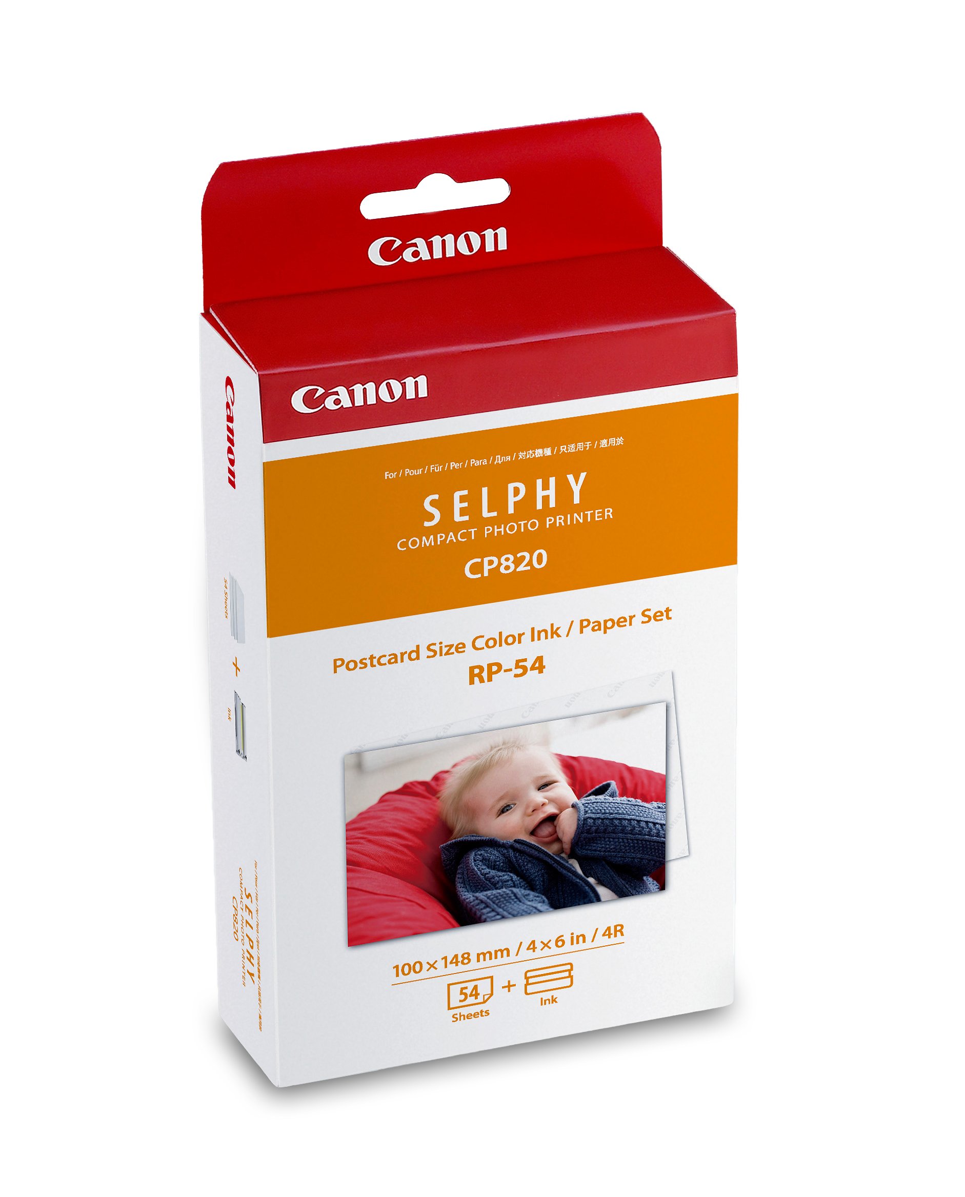 Canon RP-54 Color Ink/Paper Set, Compatible with SELPHY CP910/CP1200/CP1300
