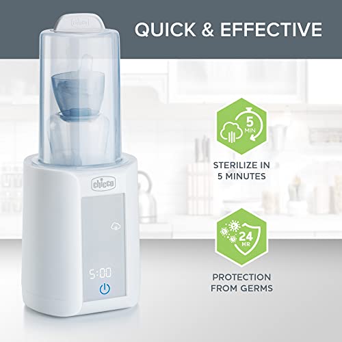 Chicco Digital Bottle Warmer & Sterilizer for Baby Bottles, Baby Food Jars, and Milk Bags
