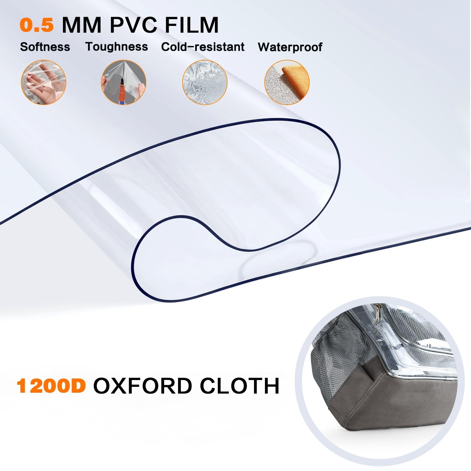 PAMANO Clear Backpack Transparent Heavy Duty Bookbag See Through Bag for College Work Stadium Concert Travel Security, Gray