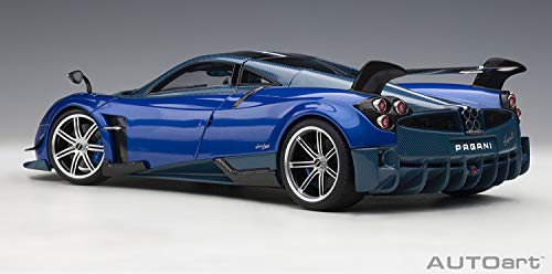 Autoart Pagani Huayra BC Blu Francia/Candy Blue Metallic with Carbon Accents 1/18 Model Car