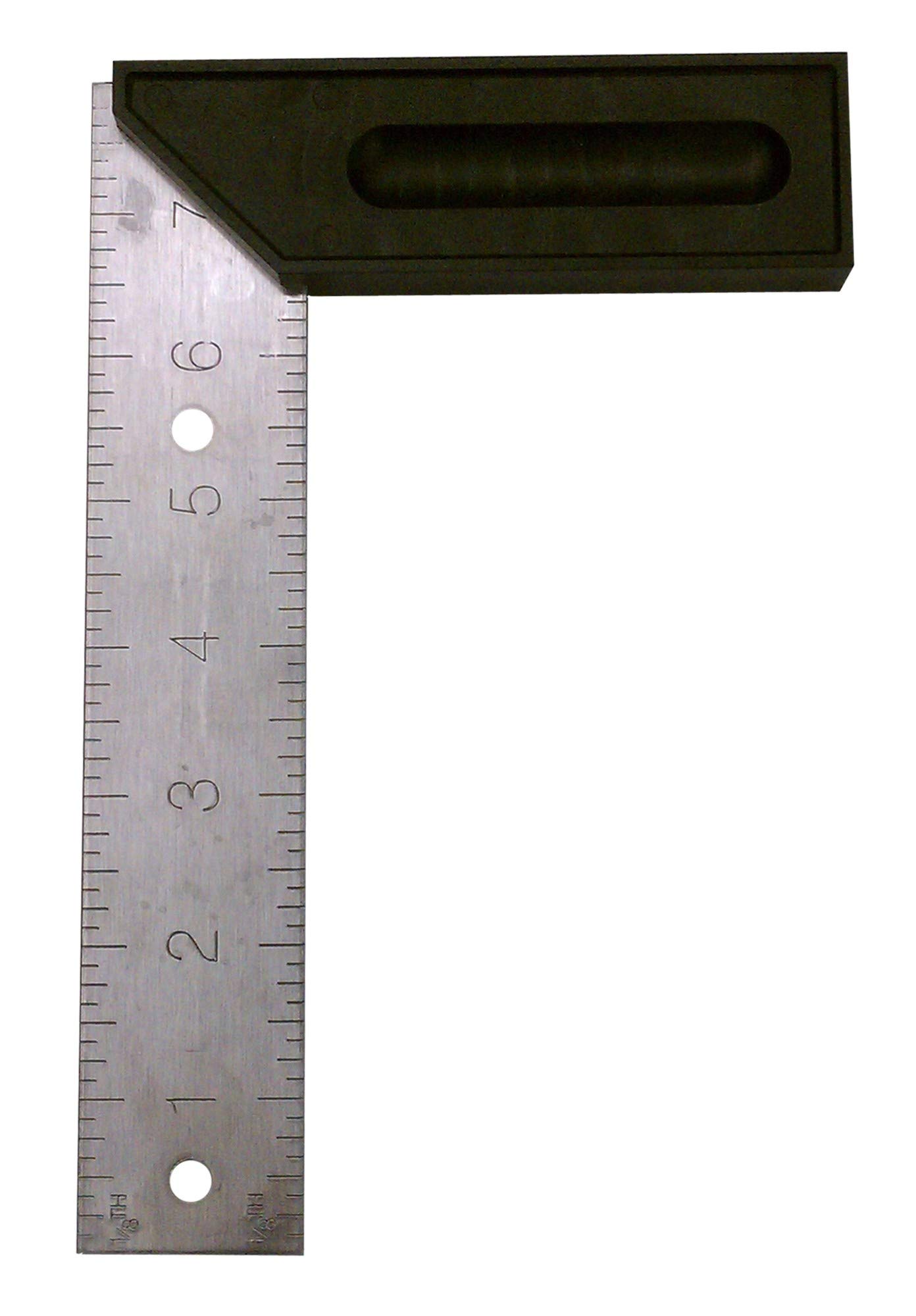 Johnson Level & Tool 450 Try & Mitre Square – Structo-Cast Handle, 8", Silver, 1 Square