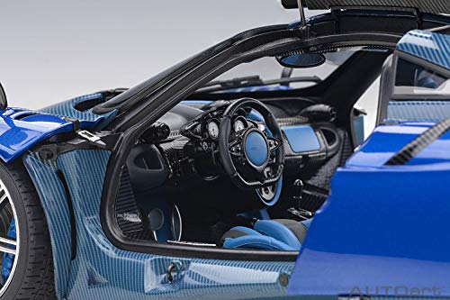 Autoart Pagani Huayra BC Blu Francia/Candy Blue Metallic with Carbon Accents 1/18 Model Car