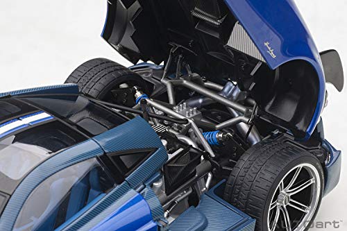 Autoart Pagani Huayra BC Blu Francia/Candy Blue Metallic with Carbon Accents 1/18 Model Car