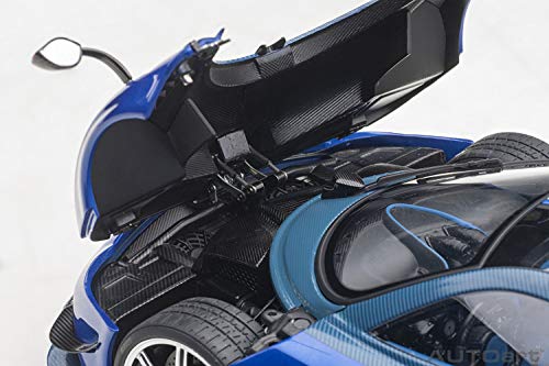 Autoart Pagani Huayra BC Blu Francia/Candy Blue Metallic with Carbon Accents 1/18 Model Car