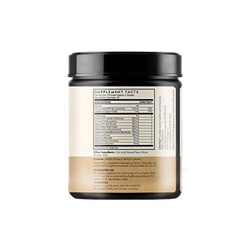 TERRA ORIGIN Healthy Gut Peach Banana | 30-Servings with L-Glutamine, Zinc, Glucosamine, Slippery Elm Bark, Marshmallow Root and More!