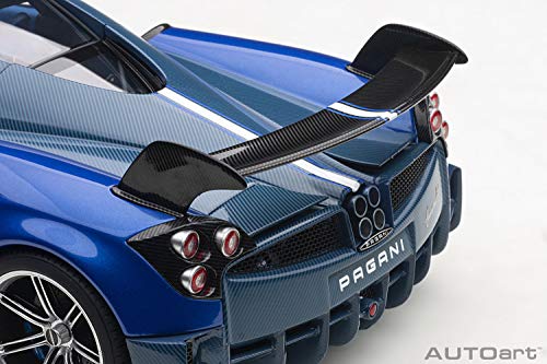 Autoart Pagani Huayra BC Blu Francia/Candy Blue Metallic with Carbon Accents 1/18 Model Car