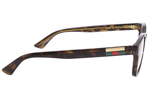 Gucci Gucci-Logo GG0749O 005 Eyeglasses Men's Havana Full Rim Optical Frame 55mm