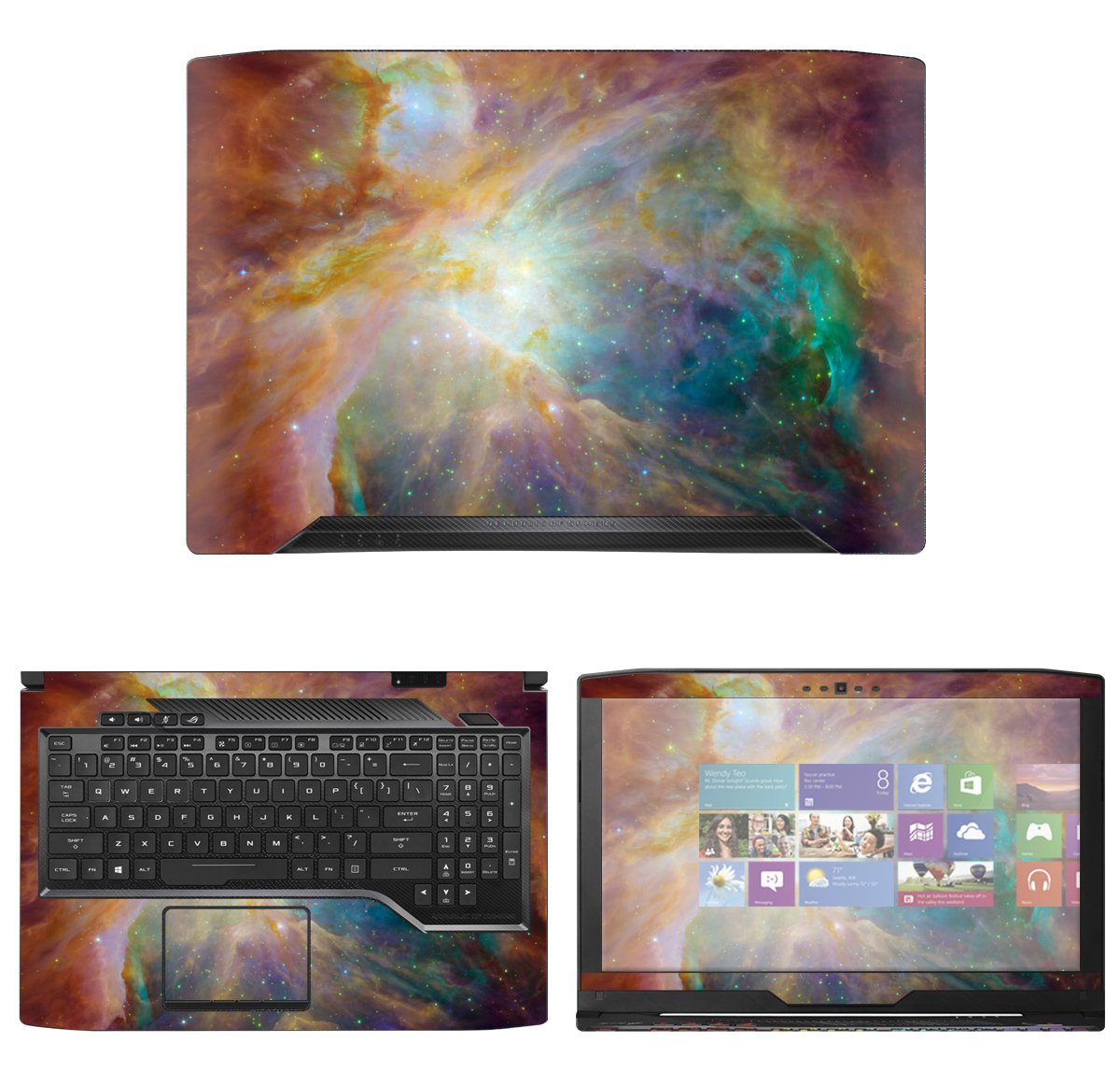 Decalrus - Protective Decal Space Skin Sticker for Asus ROG Strix GL503 (Hero Edition) (15.6" Screen) case Cover wrap ASrogGl503_15-19