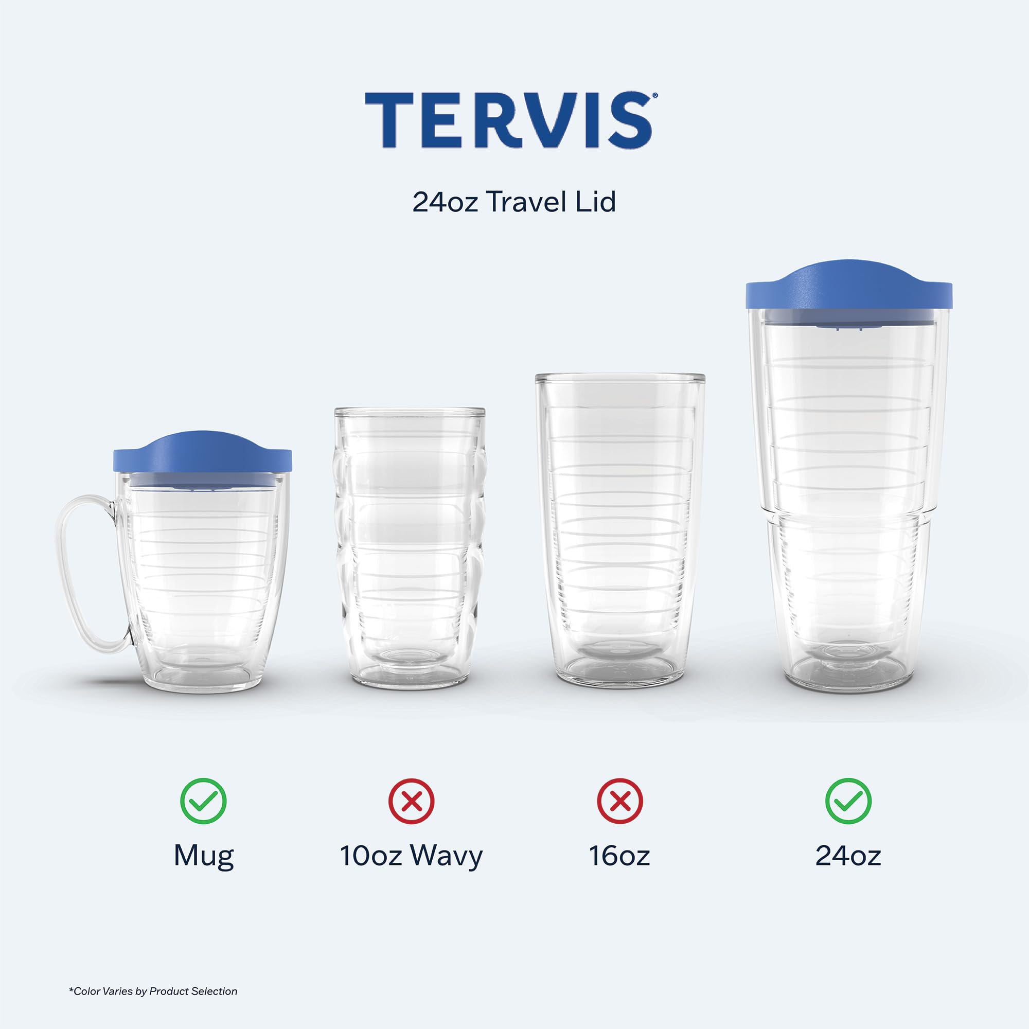 Tervis Travel Lid, 24 oz Tumbler & 16 oz Mug, Red