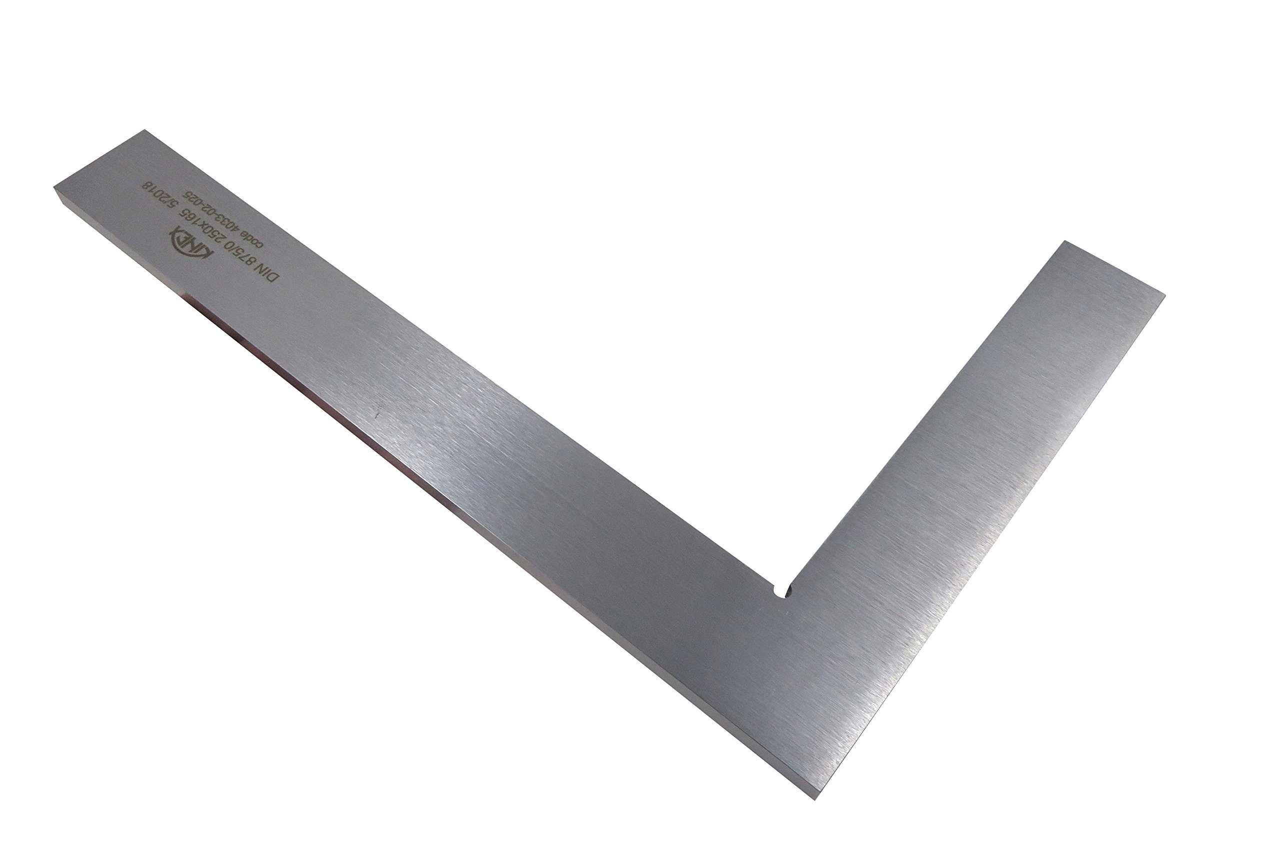 Kinex 4033-02-025 Flat Solid Machinist Square 10" x 6-1/2" (250 x 165 mm) DIN 875/0 Square to w/in 0.0004” (Four Ten-Thousandths of an Inch)