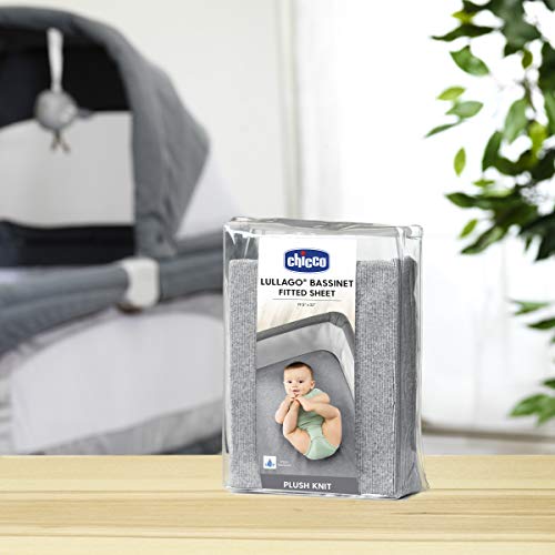 Chicco LullaGo Bassinet Sheet - Soft Stripe | Grey