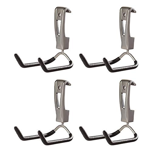 Rubbermaid 1784456 FastTrack Wall Mounted Rope, Hose, or Tool Garage Storage Utility Hook, Supports Up to 25 Pounds Each (4 Pack)
