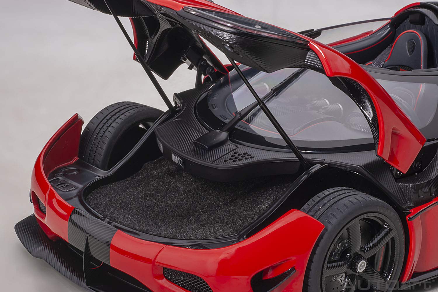 Autoart Koenigsegg Agera RS Chili Red with Black Accents 1/18 Model Car