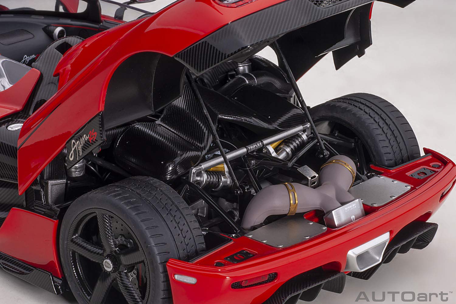 Autoart Koenigsegg Agera RS Chili Red with Black Accents 1/18 Model Car