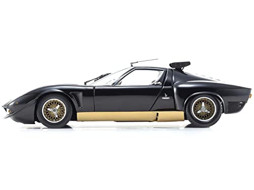 Lambo Miura SVR Black and Gold 1/18 Diecast Model Car 08319 BKG