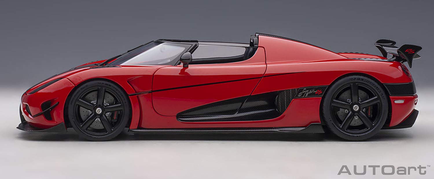 Autoart Koenigsegg Agera RS Chili Red with Black Accents 1/18 Model Car