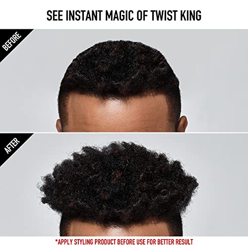 Red by Kiss Bow Wow X Twist King Luxury Twist Styler Washable, Durable, Crumb Free, Twist Brush for Afro Curl (Curved&Dense)