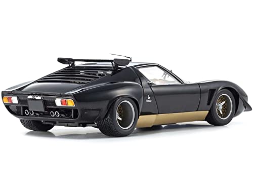 Lambo Miura SVR Black and Gold 1/18 Diecast Model Car 08319 BKG
