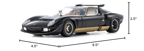 Lambo Miura SVR Black and Gold 1/18 Diecast Model Car 08319 BKG