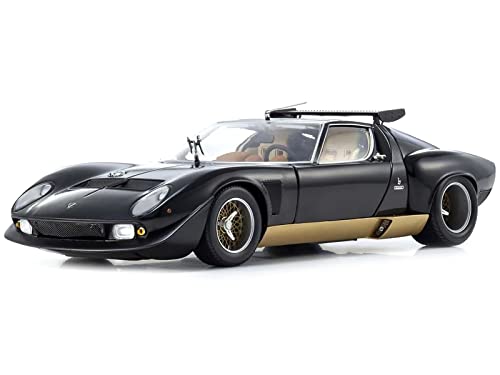 Lambo Miura SVR Black and Gold 1/18 Diecast Model Car 08319 BKG