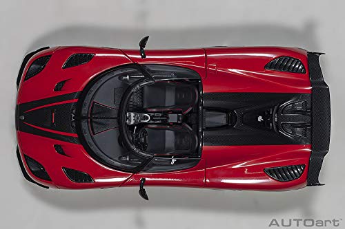 Autoart Koenigsegg Agera RS Chili Red with Black Accents 1/18 Model Car
