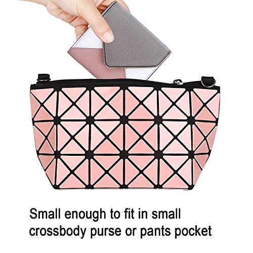 Lavemi Ultra Thin Small Compact Leather Womens Girls Wallets RFID Blocking Credit Card Holder for Women(Envelope Gray/Dark Pink)