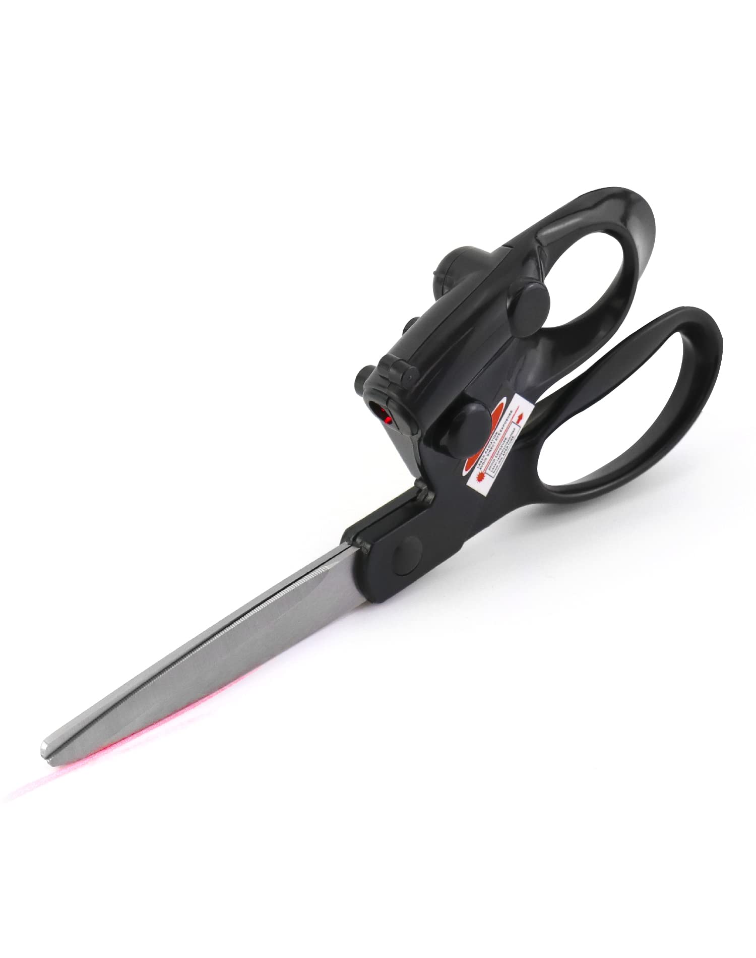 QWORK Guided Scissors, Professional Household Laser Scissors Gadget, Sewing Laser Guided Scissors Fabric Scissors, for Fabrics, Paper, Crafts Cutting