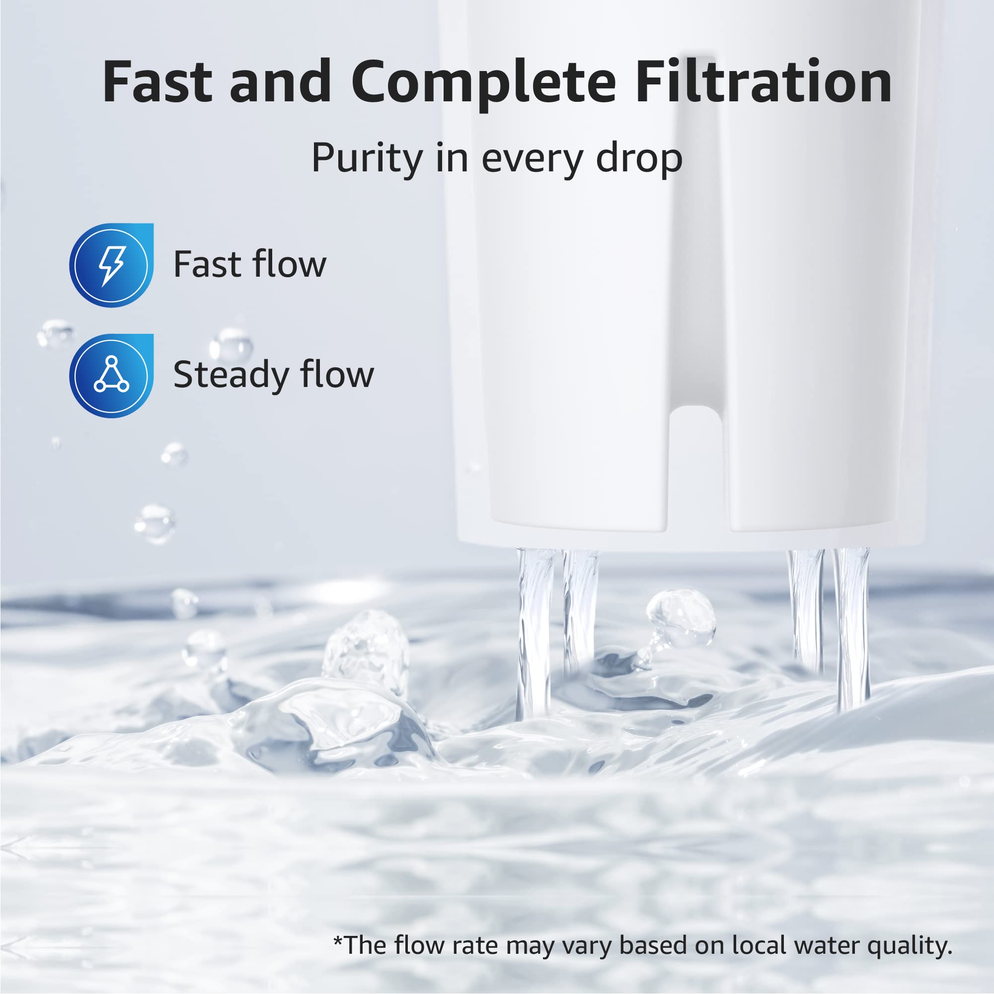Overbest NSF Certified Pitcher Water Filter, Replacement for Brita® Pitchers and Dispensers, Brita® Classic 35557, OB03, Mavea® 107007, and More, Pack of 6