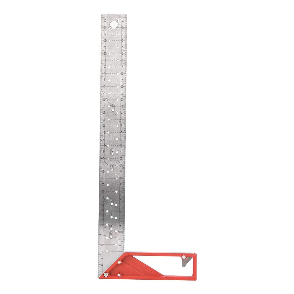 Try Square with Handle, Premium Stainless Steel Woodworking Ruler 45° / 90° Carpentry Tool with Multi-Angle, A Carpenter’s & Machinist’s Essential - The Ultimate Gift for Any Woodworking Shop(40CM)