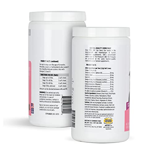 GNC for Pets Advanced Allergy Bundle Dog Supplements - Skin & Coat Dog Supplements and Seasonal Immune Support Dog Supplements - 90 Count Dog Chew, Dog Allergy Supplement, Dog Immune Supplement