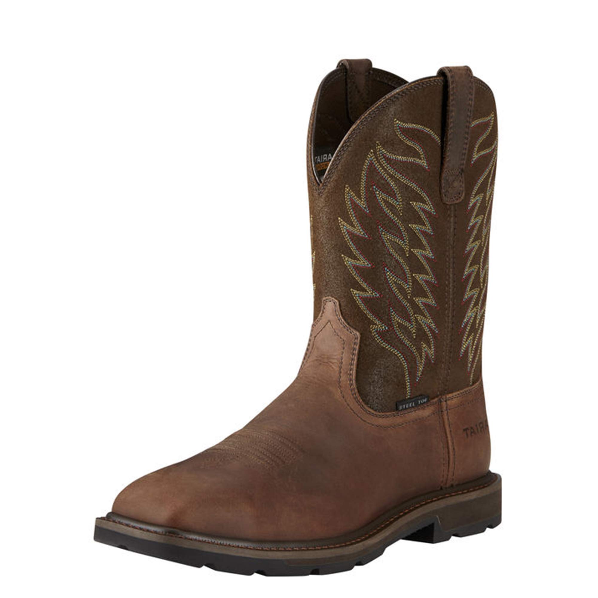 ARIAT Mens Groundbreaker Wide Square Toe Steel Toe Work Boot