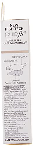 KISS imPRESS Press-On Manicure, Nail Kit, PureFit Technology, Short Press-On Nails, Time Slip, Includes Prep Pad, Mini File, Cuticle Stick, and 30 Fake Nails