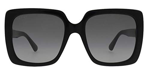 Gucci Women's Acetate Square Sunglasses, Black/Grey, One Size