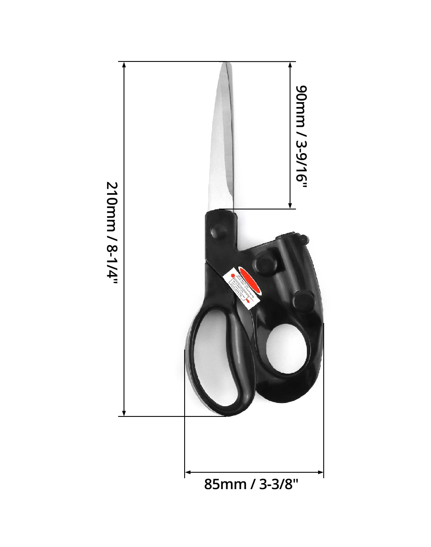 QWORK Guided Scissors, Professional Household Laser Scissors Gadget, Sewing Laser Guided Scissors Fabric Scissors, for Fabrics, Paper, Crafts Cutting