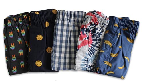 Old Navy Men's 5 Pair Printed Boxer Shorts (Large 36-38" Waist) Mens 5-Pack Boxers Underwear