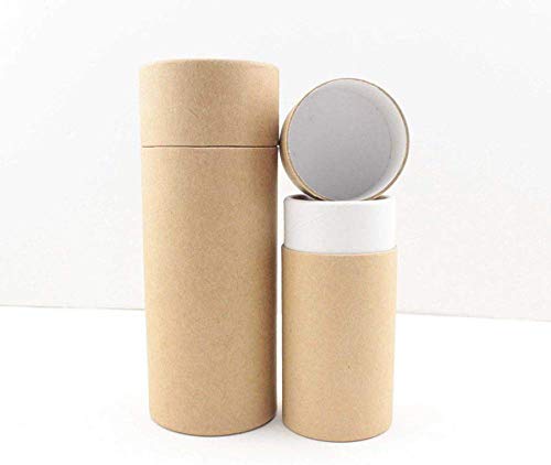 Empty Kraft Paper Jar Tube Cardboard Boxes,Essential Oil Bottle Packaging Box Gift Paper Tube Packing Box With Lid Round Paper Cardboard Boxes,5pcs (20ML)