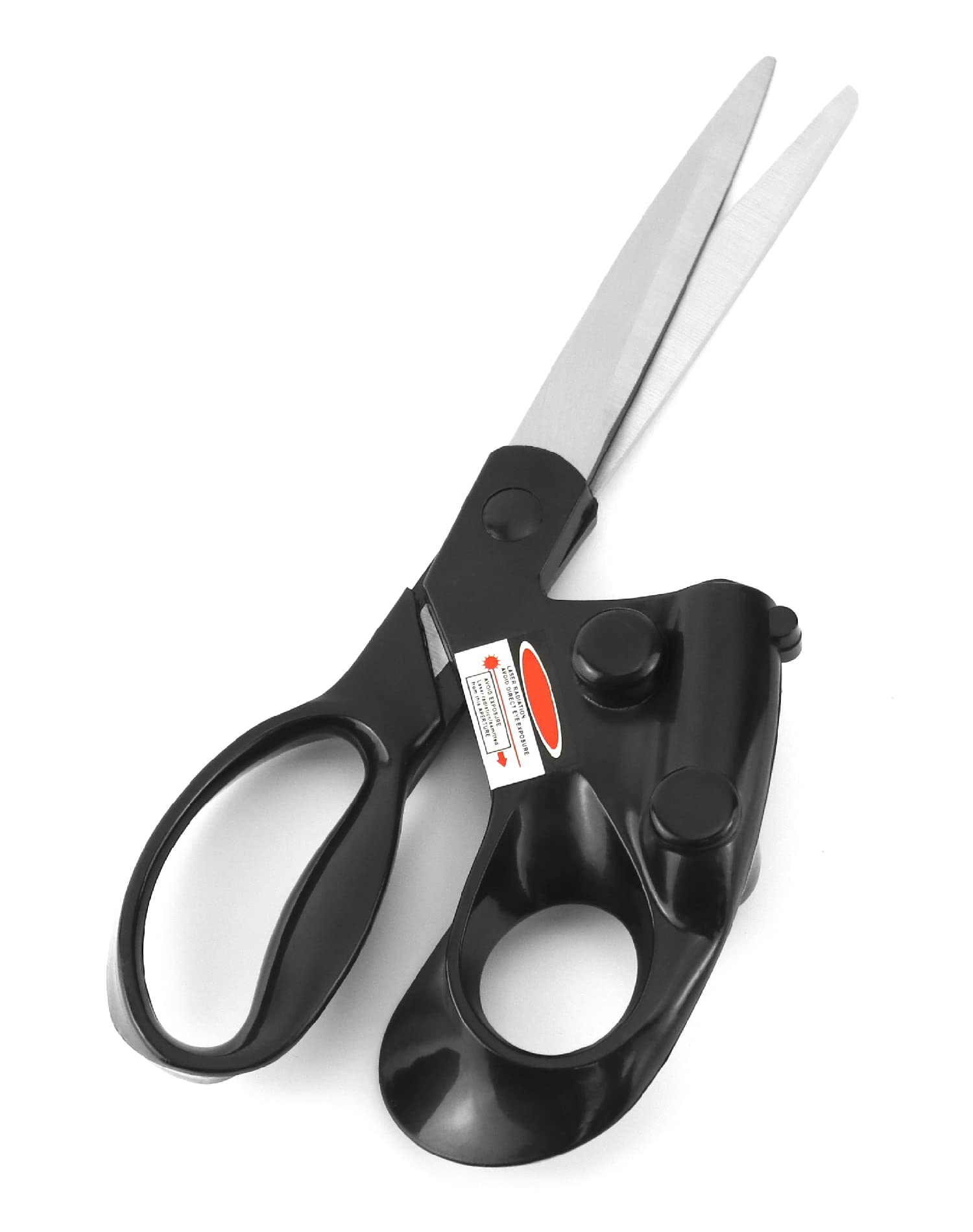 QWORK Guided Scissors, Professional Household Laser Scissors Gadget, Sewing Laser Guided Scissors Fabric Scissors, for Fabrics, Paper, Crafts Cutting