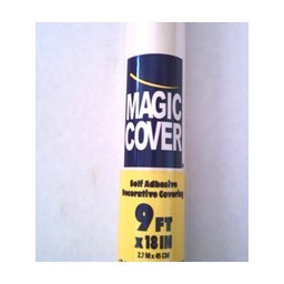 Magic Cover Premium Adhesive Vinyl Contact Shelf Liner and Drawer Liner, 18"x9', Champagne