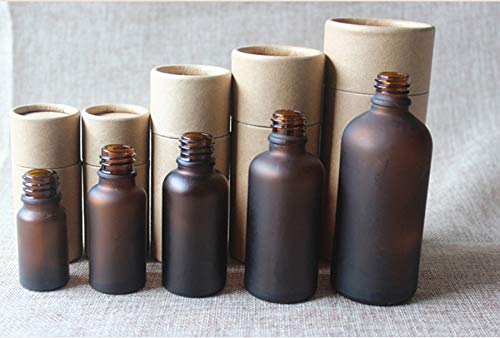 Empty Kraft Paper Jar Tube Cardboard Boxes,Essential Oil Bottle Packaging Box Gift Paper Tube Packing Box With Lid Round Paper Cardboard Boxes,5pcs (20ML)