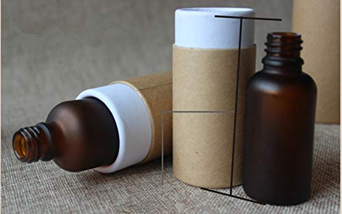 Empty Kraft Paper Jar Tube Cardboard Boxes,Essential Oil Bottle Packaging Box Gift Paper Tube Packing Box With Lid Round Paper Cardboard Boxes,5pcs (20ML)