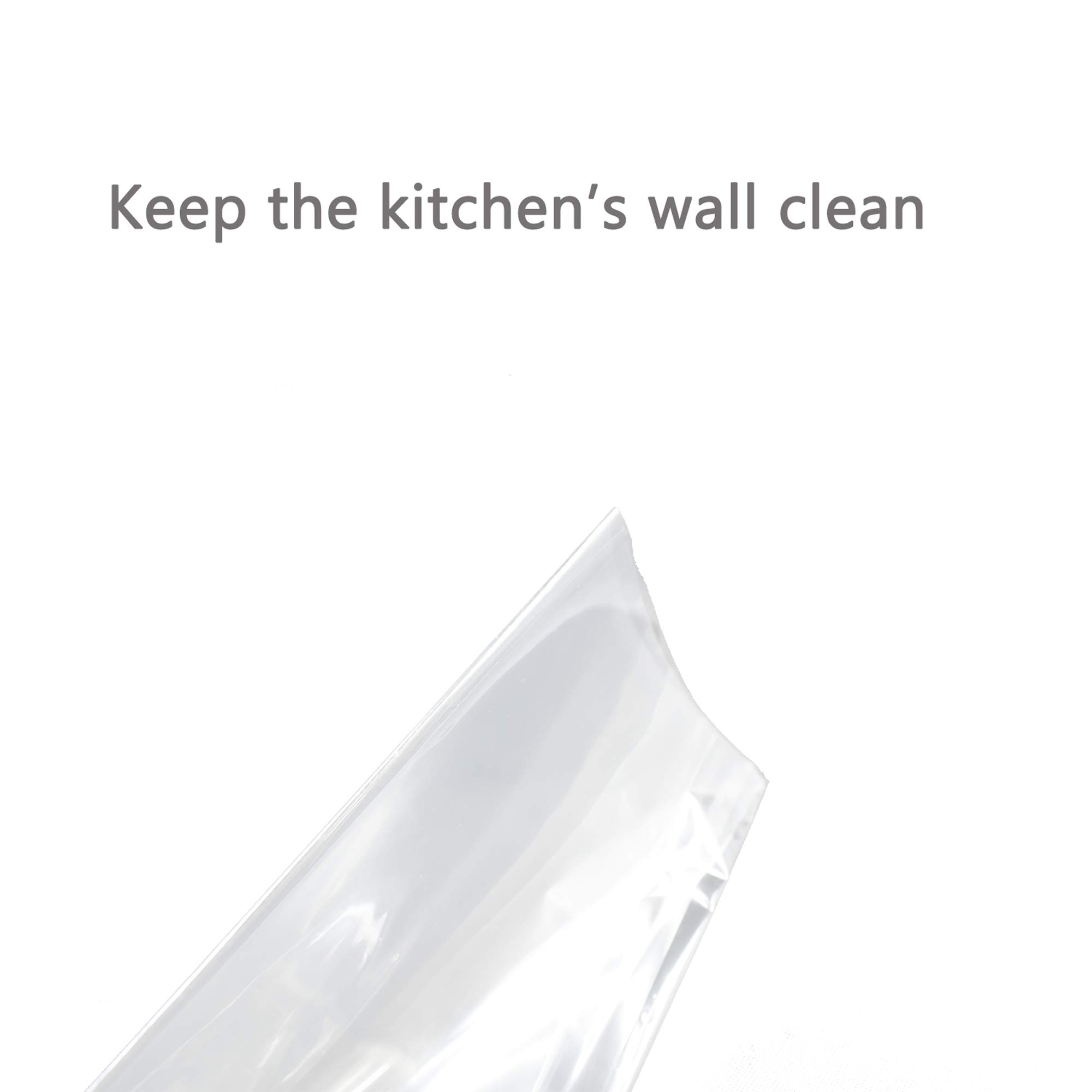 6 Pack Oil Proof Wall Sticker Wallpaper,Kitchen Backsplash Wall Protector Transparent High Temperature Resistant Self-Adhesive Sticker,Clear Waterproof Oilproof Paper for Kitchen Cupboard Householdā¦