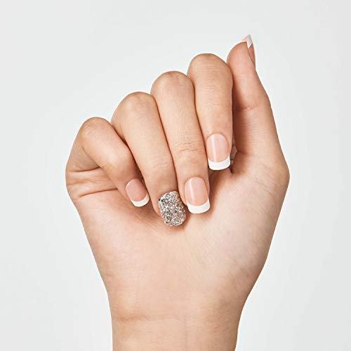 KISS imPRESS Press-On Manicure, Nail Kit, PureFit Technology, Short Press-On Nails, Time Slip, Includes Prep Pad, Mini File, Cuticle Stick, and 30 Fake Nails