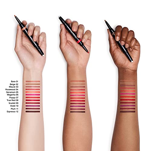 Shiseido LipLiner InkDuo (Prime + Line), Violet 10 - Primes & Shades Lips for Long-Lasting, 8-Hour Wear - Minimizes the Look of Fine Lines & Unevenness - Non-Drying Formula