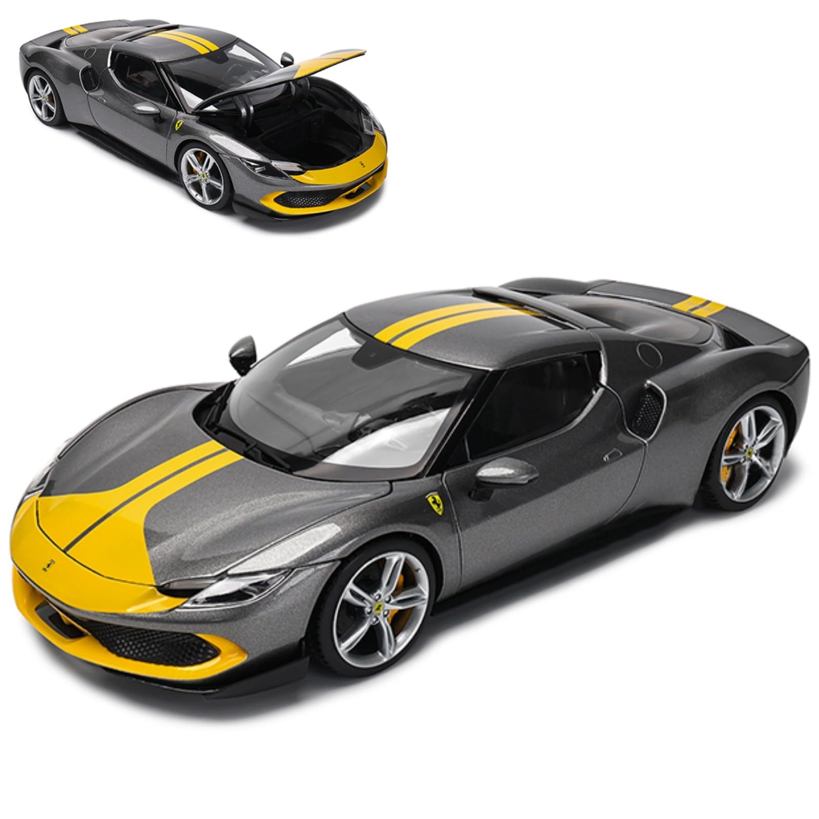 HTLNUZD Bburago 1/18 2023 Alloy Car for Ferrari 296 GTB ASSETTO FIORANO Die Casting Simulation 1:18 Super Model Car Collectible