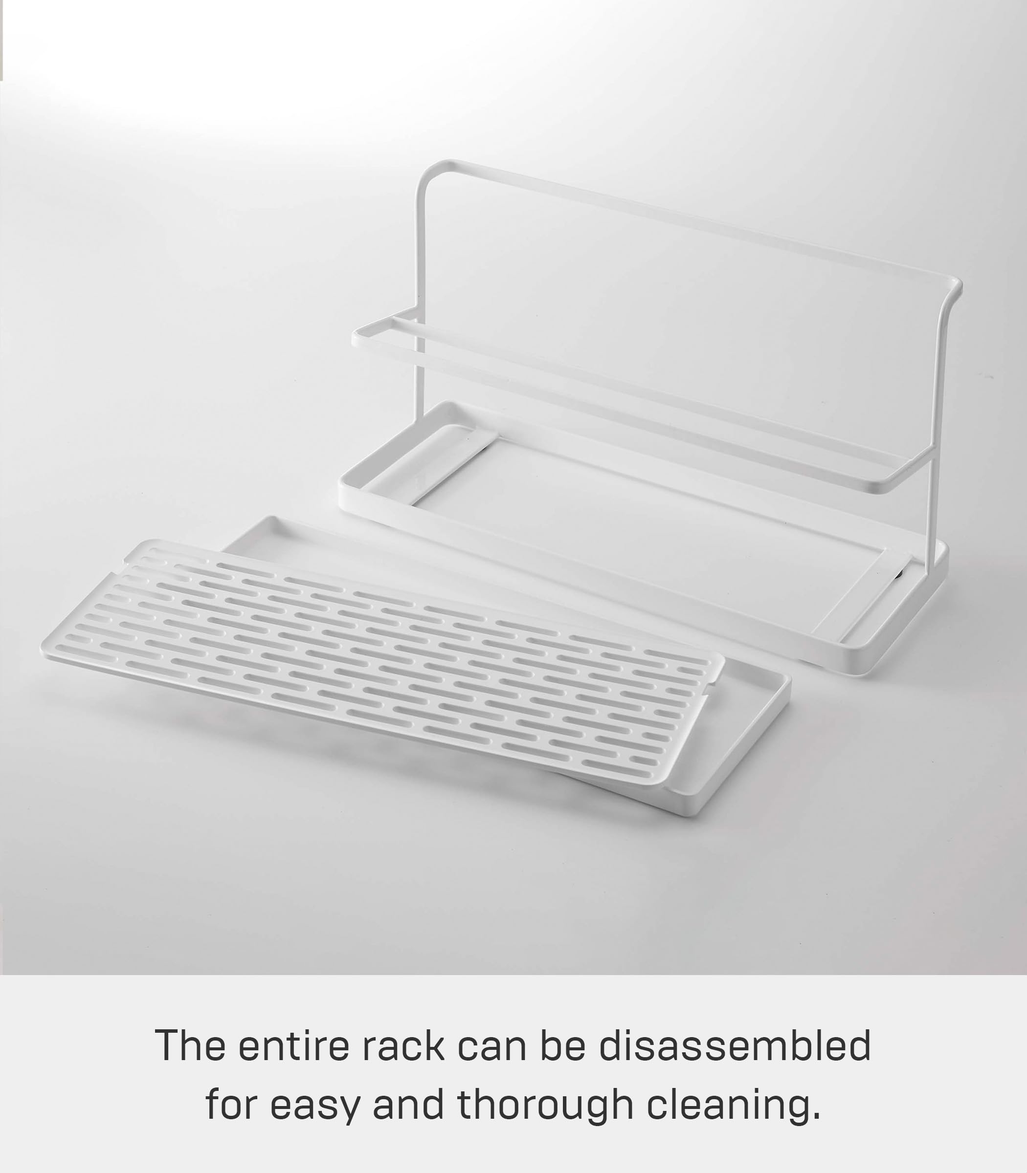 Yamazaki Home Countertop Two Tier Bottle Drying Rack, Wide Jug Storage Stand with Drainage Tray for Kitchen Counter for Glass Metal Or Plastic Bottles, Steel, No Assembly Req.