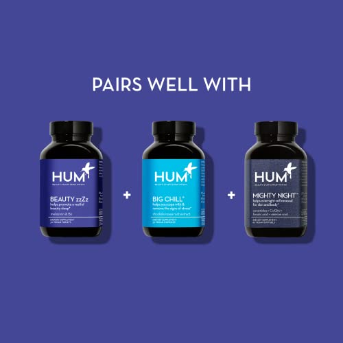 HUM Beauty zzZz - Melatonin Sleep Supplement with Blend of Vitamin B6 & Calcium - Non-GMO, Gluten-Free, Vegan (30 Tablets)