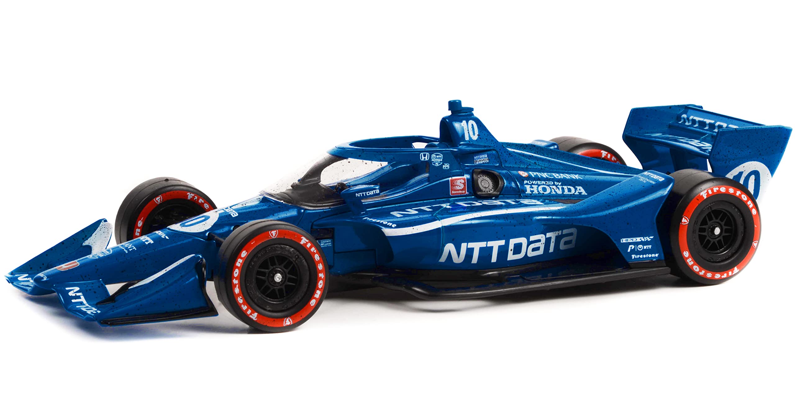 Dallara IndyCar (Raced Version) #10 Palou NTT Data Chip Ganassi Racing Champion NTT IndyCar Series (2021) 1/18 Diecast Model Car by Greenlight 11143