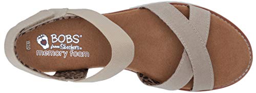 Skechers womens Desert Kiss - Secret Picnic Flat Sandal, Natural, 8 US